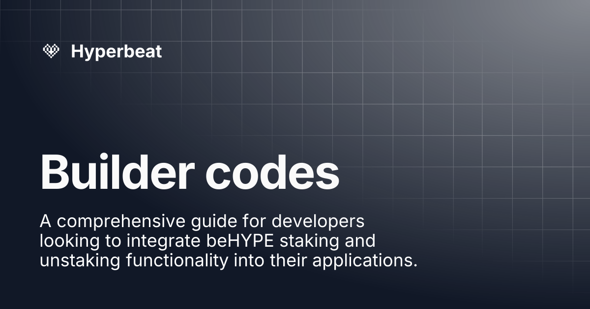 Builder codes | Hyperbeat